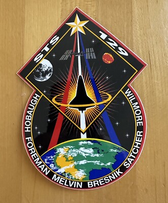 Authentic NASA Space Shuttle STS-129 Mission Patch Sticker NOT A REPRODUCTION | eBay