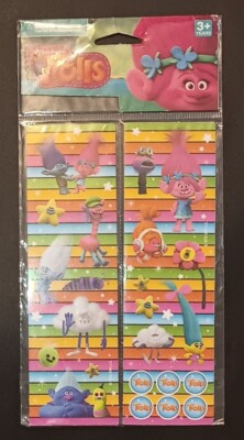 Trolls Sticker Pack 6 Sheets | eBay