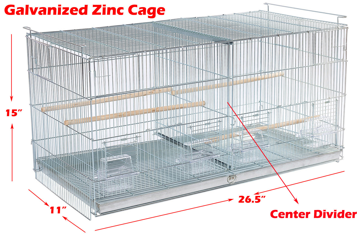Lot-4 No Rust Galvanized Bird Finch Breeder Breeding Cages Center ...