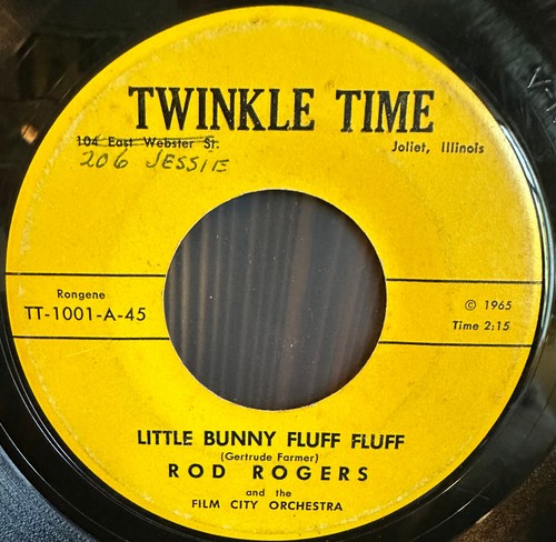 RODD KEITH AS ROD ROGERS FILM CITY TWINKLE TIME 1001 SONG-POEM 45 RPM 7 ...