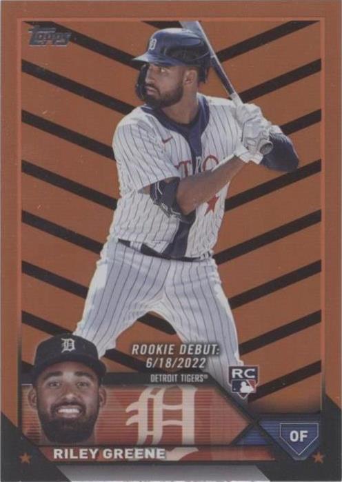 2023 Topps Update Series - Rookie Debut Riley Greene #US298 Orange ...