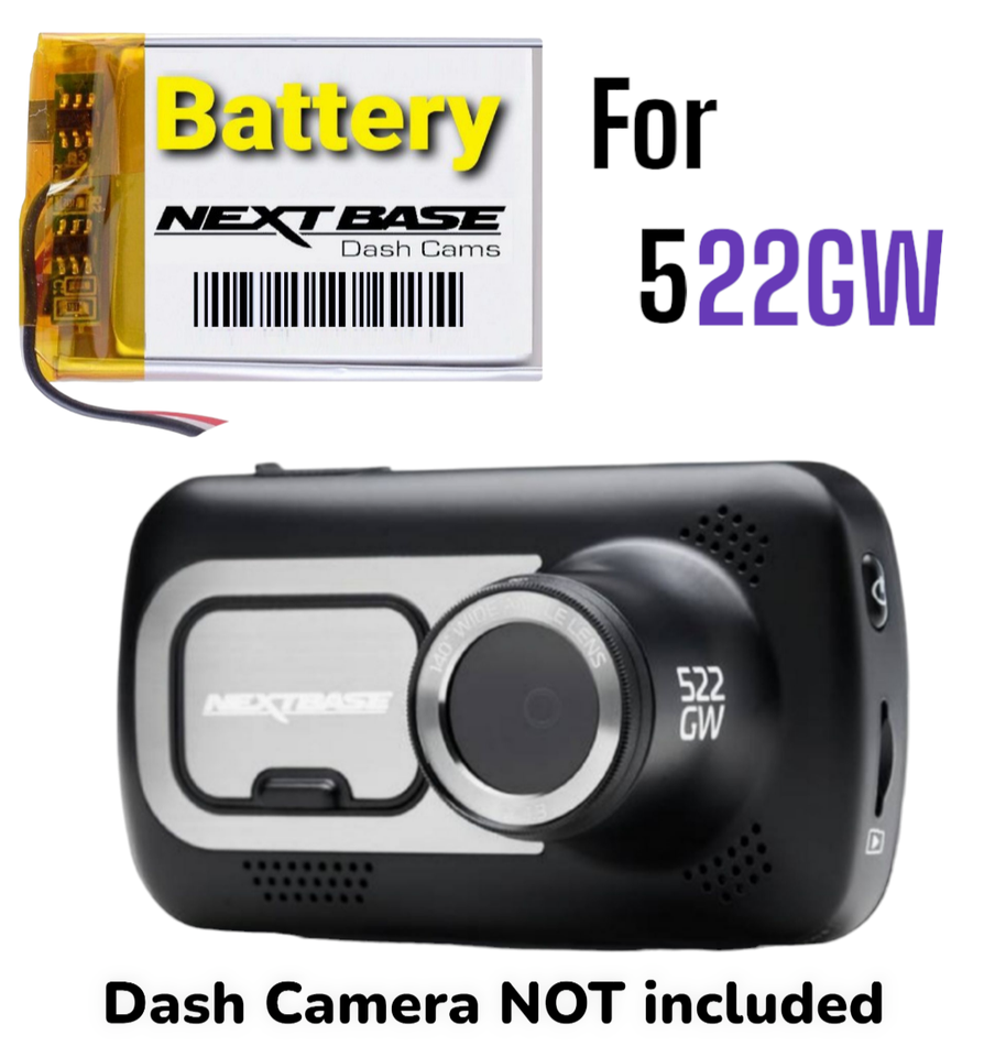 Nextbase Dash Cam Replacement Battery UPGRADE for 622GW-522GW-422GW ...