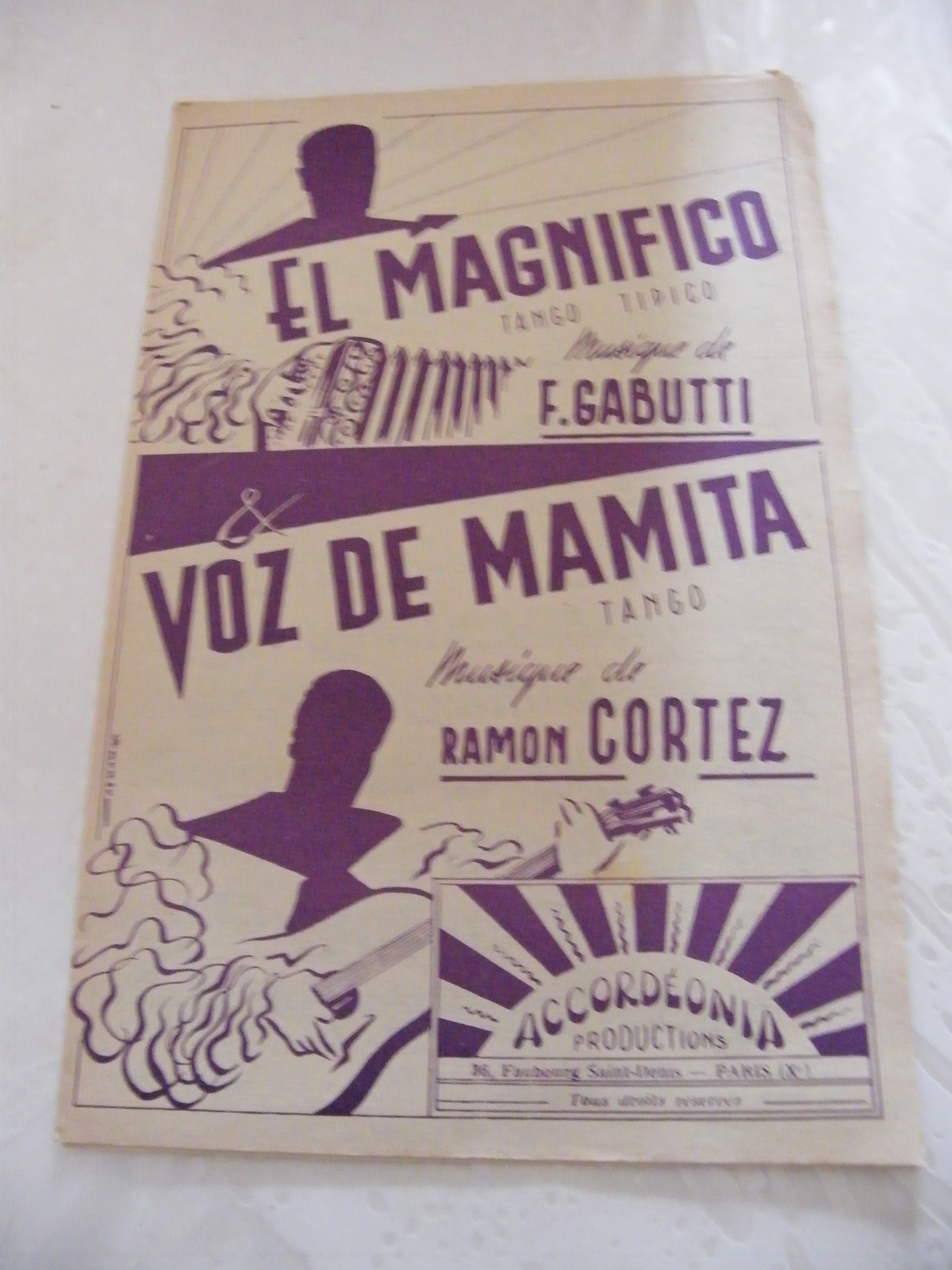 Partition The Magnificent F Gabutti Voice of Mamita Ramon Cortez Tango ...