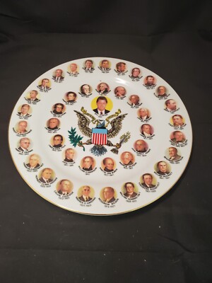 Vintage Political US Presidential Portrait Souvenir China Plate Bill ...