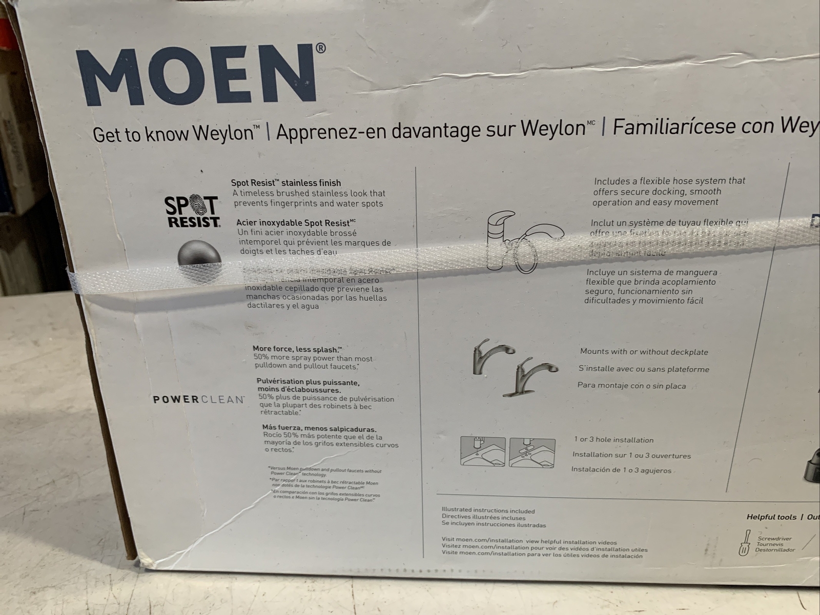 MOEN 87303SRS WEYLON 1-HANDLE PULLOUT KITCHEN FAUCET SPOT RESIST ...
