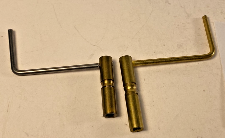 Lot of 2 Antique Crank Tall Case Grandfather Clock Keys Marked 5 & 5 ...