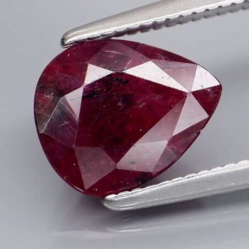 2.08Ct Natural Red Ruby Winza Tanzania Unheated Pear Shape Loose ...