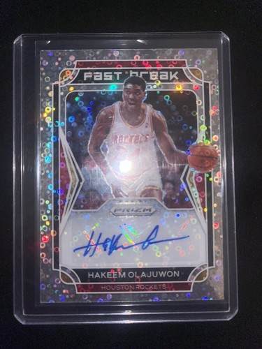 2021 Prizm Fast Break Signed Auto Autograph Hakeem Olajuwon Rockets NBA ...