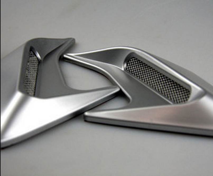 2Pcs 3D Auto Car Side Vent Air Flow Fender Intake Stickers For Body ...