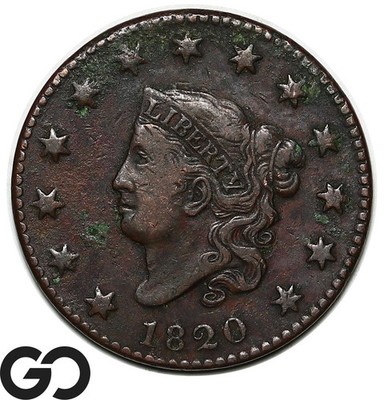 1820 Large Cent, Coronet Head, AU Wholesale Bid: 260 | eBay