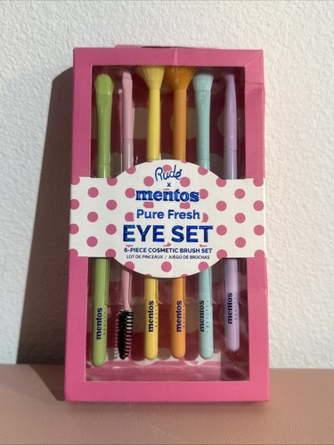 Rude x Mentos Pure Fresh EYE SET 6 Piece Cosmetic Brush Set New | eBay