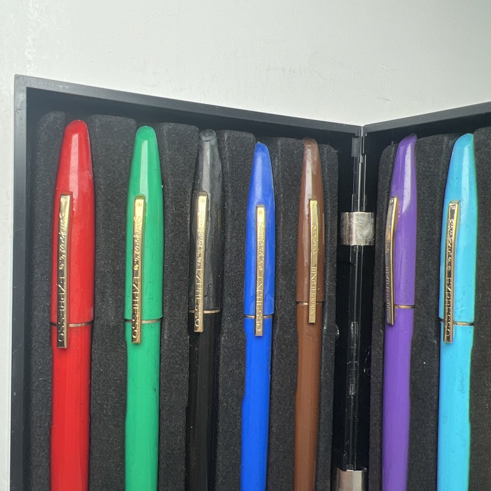 Vintage Sanford Expresso Color Coding Set Extra Fine Point Marker Pens ...