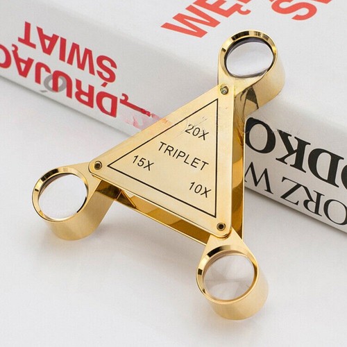 Jewelers Loupe 10X 15X 20X Triangle Triplet Magnifier 1pcs Handheld Eye ...