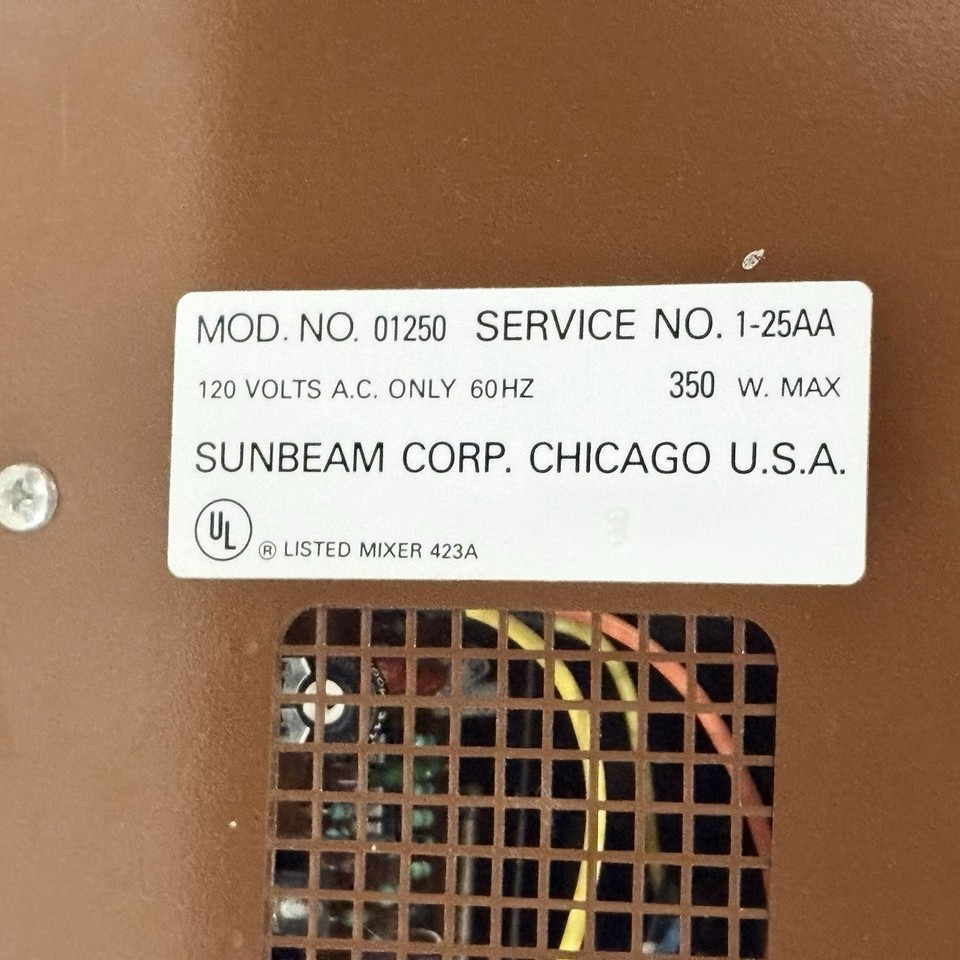 Sunbeam Power Plus Mixmaster vintage chrome & brown 16 speed Stand ...