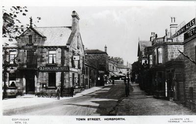 Town Street Horsforth Nr Leeds Kings Arms unused RP old postcard by ...