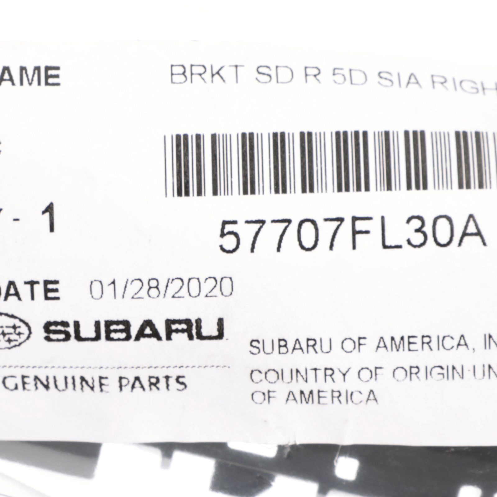 OEM NEW 2017-2023 Subaru Impreza WAGON Right Side Rear Bumper Bracket ...