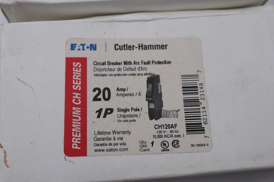 Lot of 3 New Circuit Breakers Eaton Cutler-Hammer CH120GF 20 Amp Ground ...