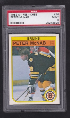 1982 O-PEE-CHEE #16 PETER McNAB BRUINS PSA 9 LOW POP | eBay