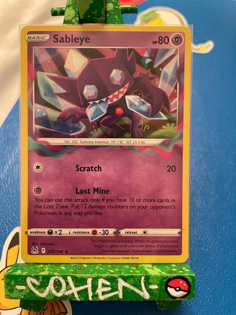 Pokémon TCG Sableye Sword & Shield - Lost Origin 070/196 Holo Holo Rare ...
