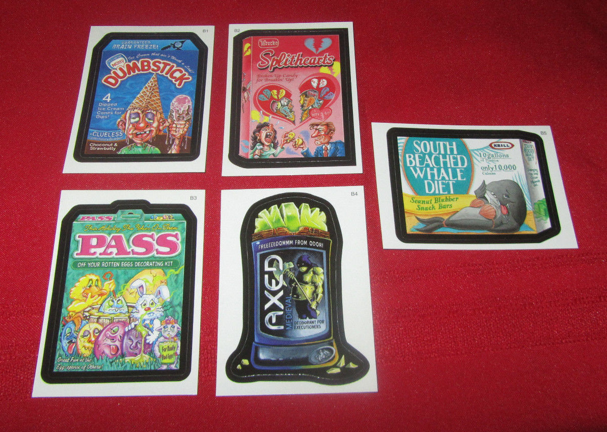 WACKY PACKAGES ANS6 BONUS STICKERS B1 B2 B3 B4 B5 @@ ALL 5 @@ NM/MT | eBay