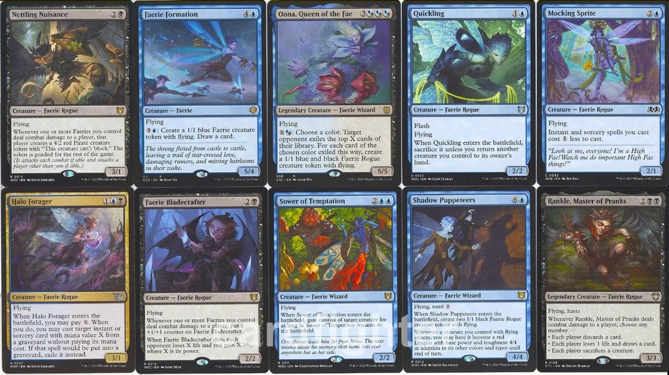 Custom Faerie Tribal Commander EDH Deck - Alela, Cunning Conqueror ...