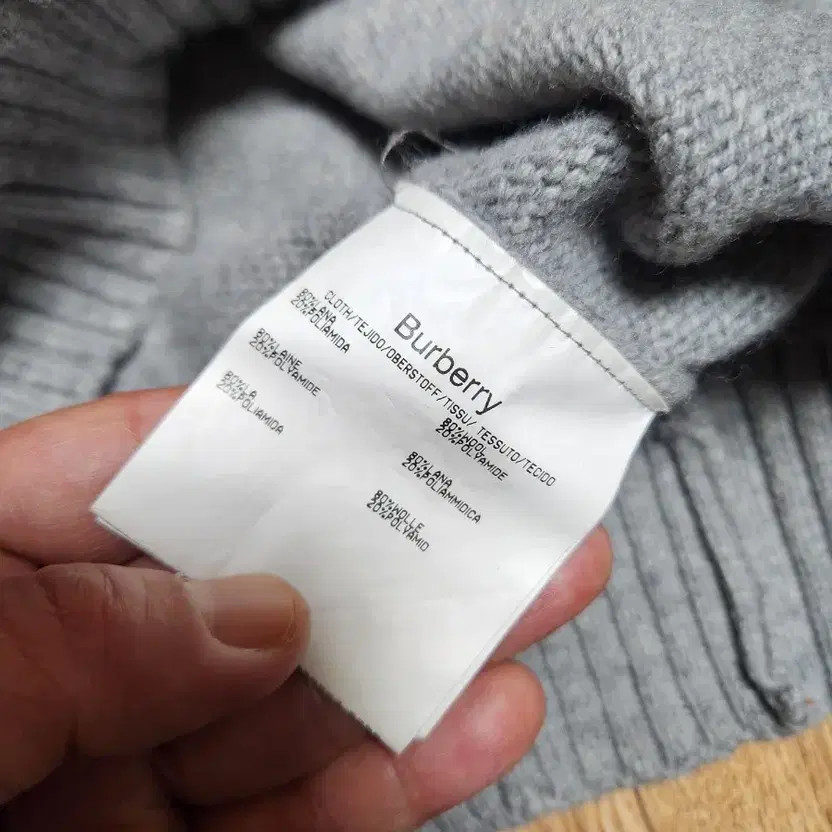Burberry Gray Logo Round Knit - Size 105 | eBay