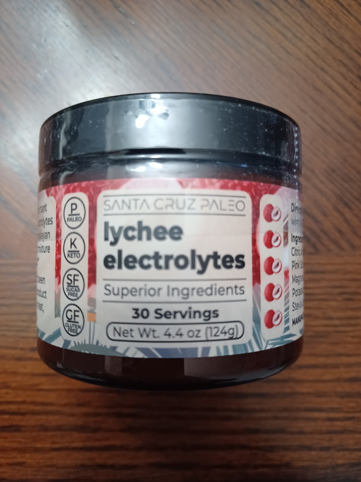 Santa Cruz Paleo Electrolyte Powder, Lychee Flavor, 30 Servings 4.4oz ...