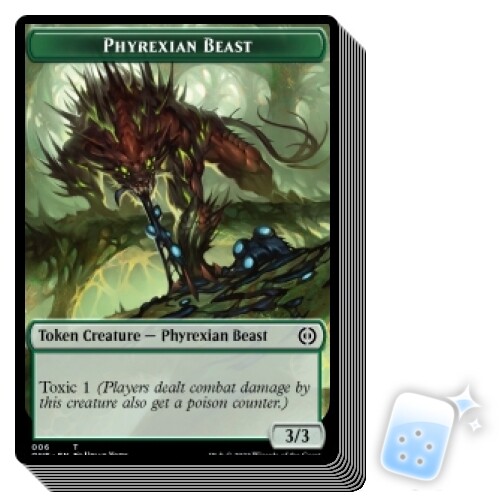 10 pcs PHYREXIAN BEAST TOKEN (6) Phyrexia: All Will Be One ONE Magic ...