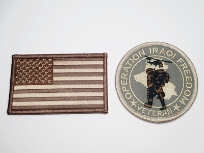 United States Military Iraq Operation Iraqi Freedom Veteran US Flag ...