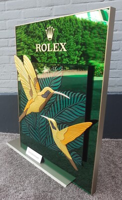 ROLEX dealer DEALERDISPLAY Birds 100% authentic DISPLAY roldeco 2 SIDES ...