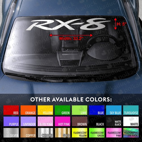 Premium Windshield Banner Vinyl Decal Sticker for Mazda RX-8 ROTARY ...
