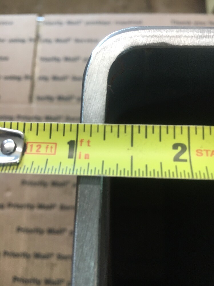 3 X 6 Steel Square Rectangular Tubing 1/4" Wall Bracing Support 12 ...