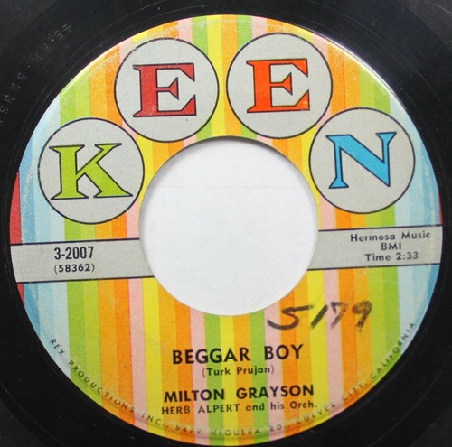 Soul 45 Milton Grayson - Mendiant Garçon / Comme Long Life Goes On Sur ...