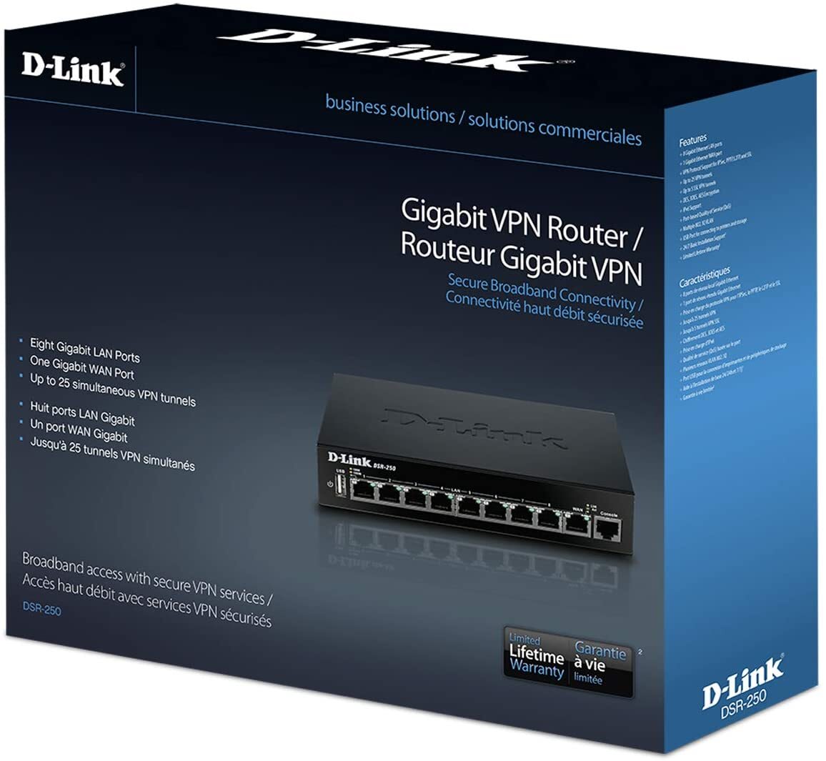 D-Link VPN Router, 8 Port Gigabit with Dynamic Web Content Filtering ...