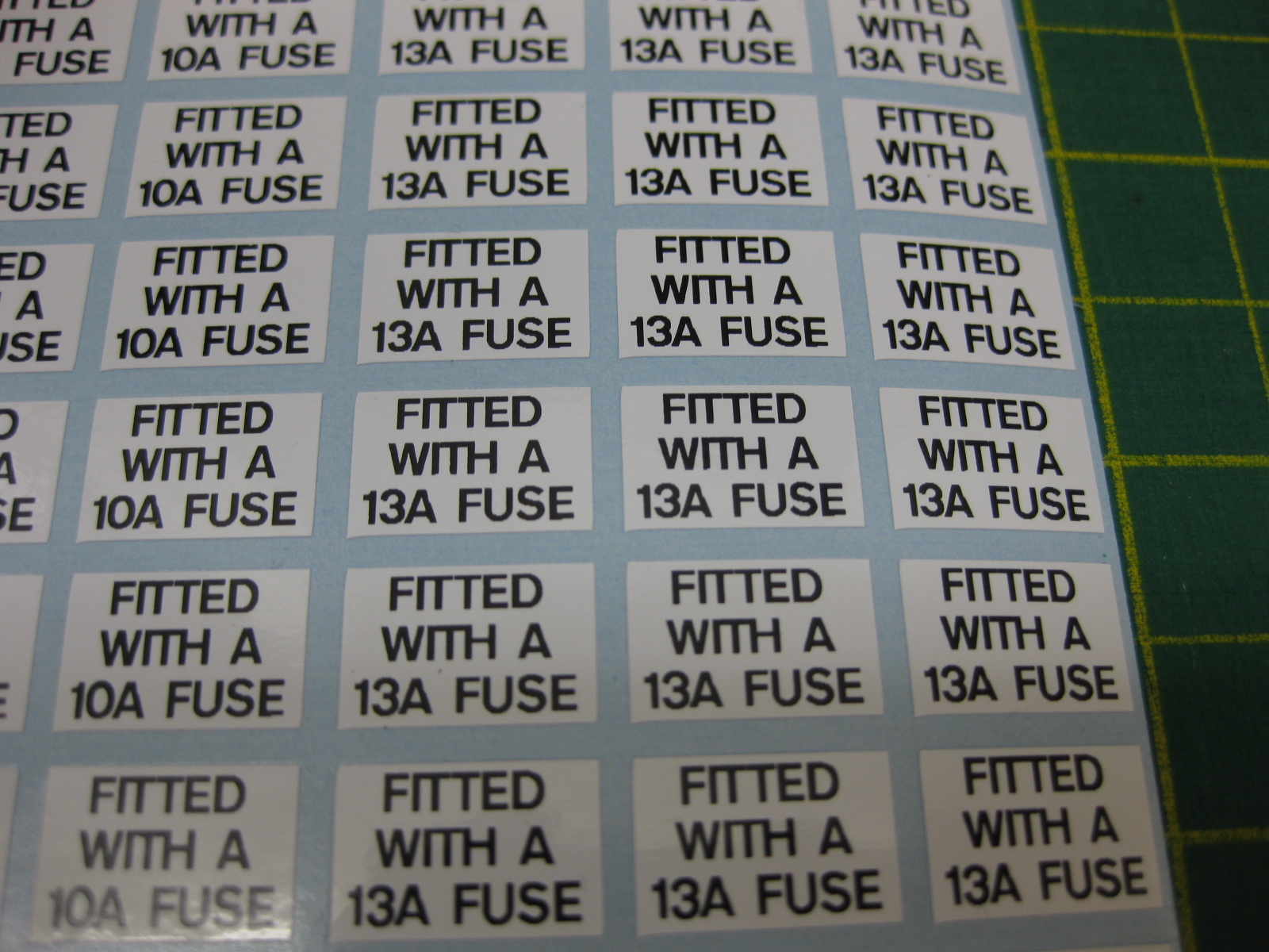 300 FITTED WITH A 3A 5A 10A & 13A FUSE Stickers 75 of each one | eBay UK