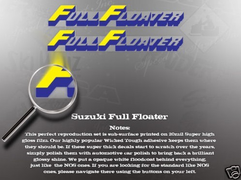 WICKED TOUGH FULL FLOATER DECAL RM125 RM25 LT250 RMX250 | eBay
