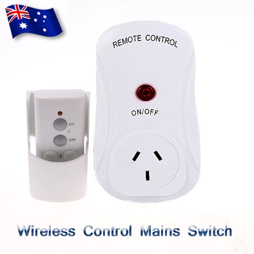 AU Home Wireless Control Mains Power Point Socket 1 Outlet with Remote ...
