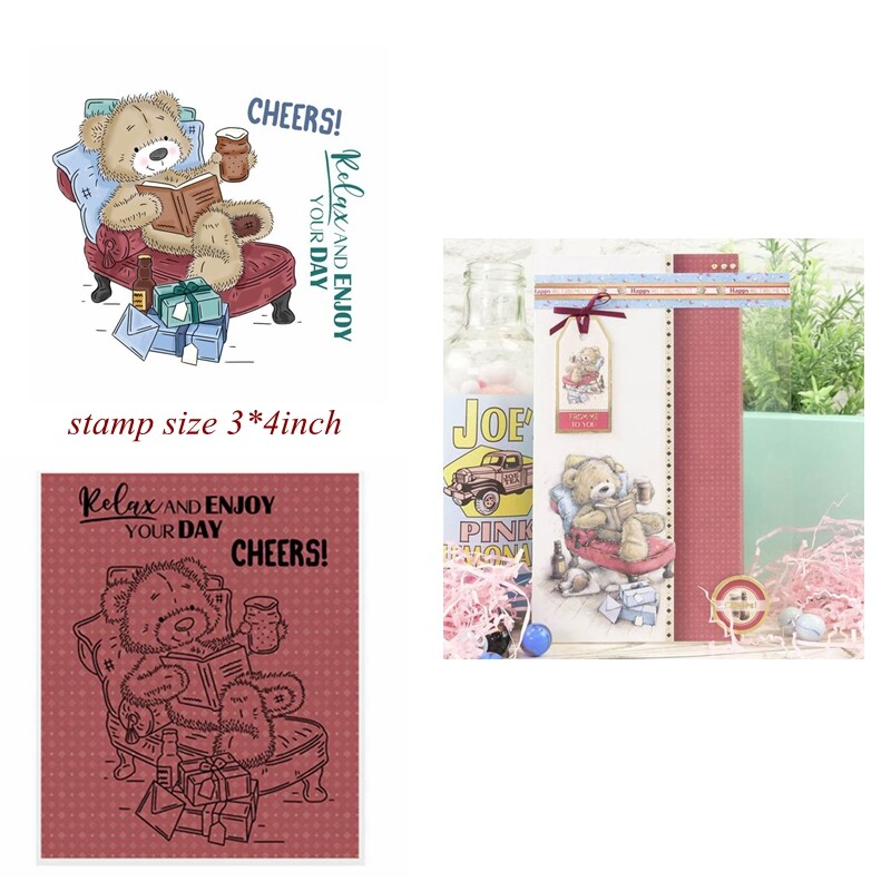 Lovely Bears Friends Clear Stamps Seal Embossing Stencil Album Craft ...