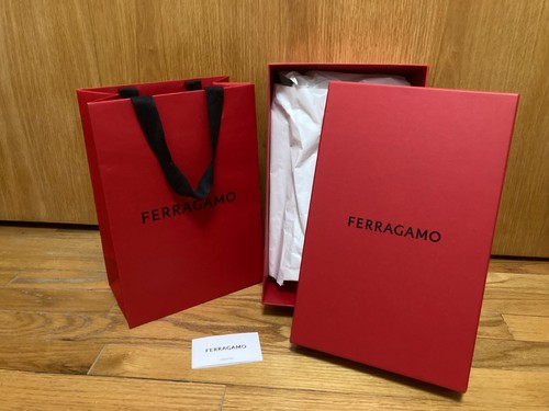 Salvatore Ferragamo Empty Gift Shoe Box Tissue Care Card Bag 13.5 x 8.5 ...