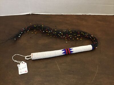 Bamileke Beaded Horse Hair Whisk Bug Fly Swatter | eBay