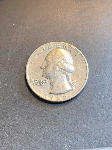 1965 Washington Quarter No Mint Mark Rim Letter Filled A Errors US Coin ...