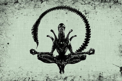 Alien Xenomorph Meditation Poster Photo Wall Art Prints 16x24, 20x30 ...