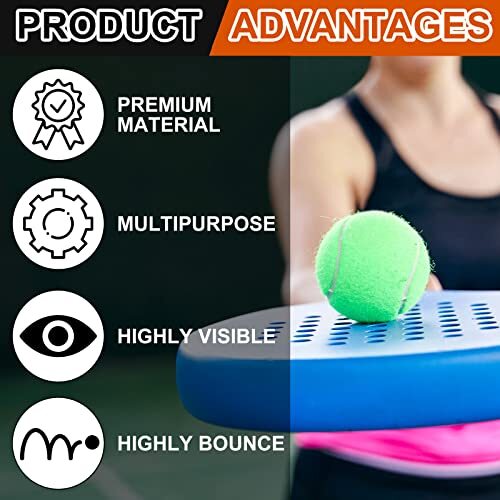 60 Pcs Tennis Balls Bulk Standard Tennis Training Ball Tennis Practice ...