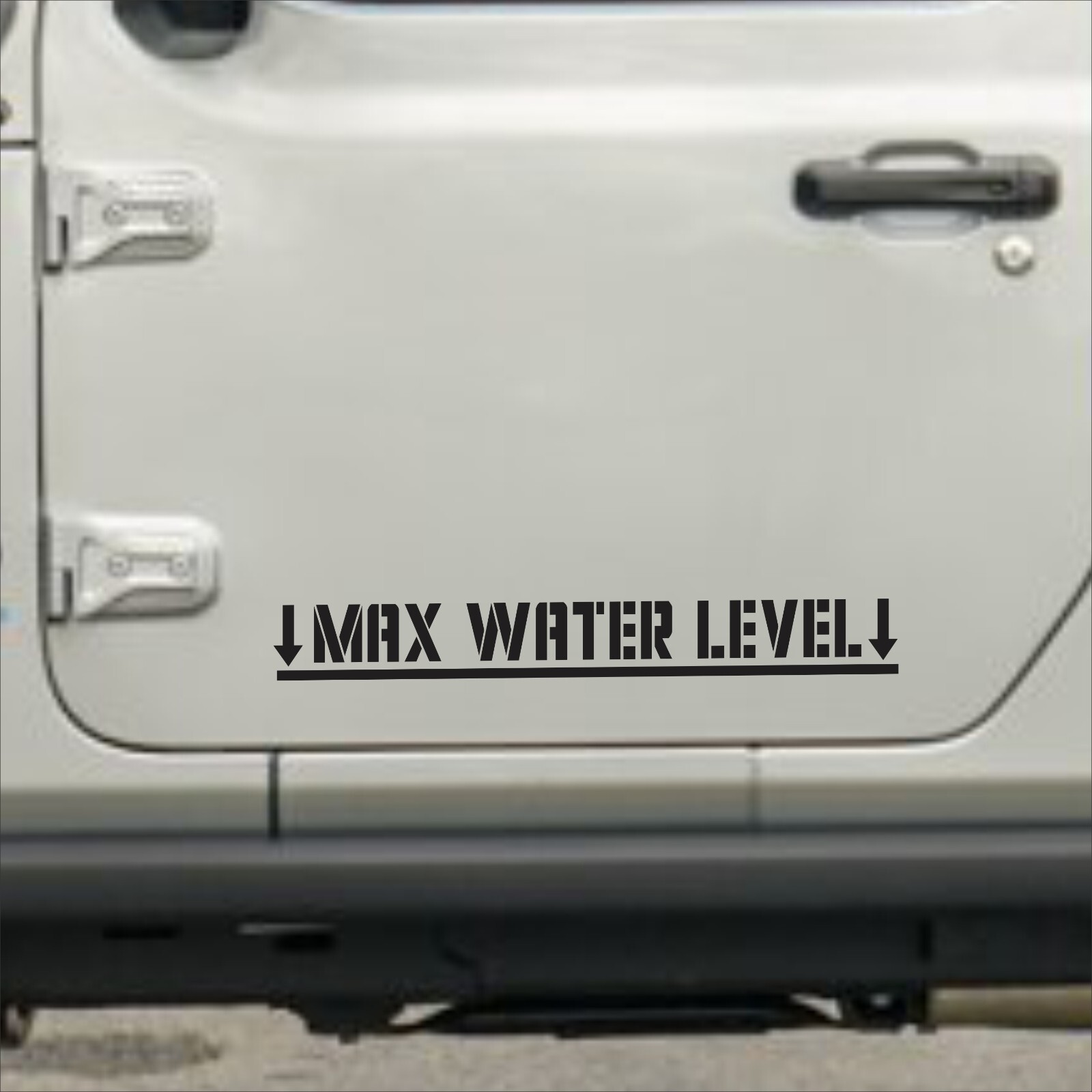pair MAX WATER LEVEL Vinyl Decals Stickers Graphic Fits: Jeep Wrangler ...