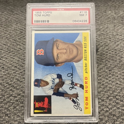 1955 Topps #116 Tom Hurd PSA 7 Boston Red Sox 3129 | eBay
