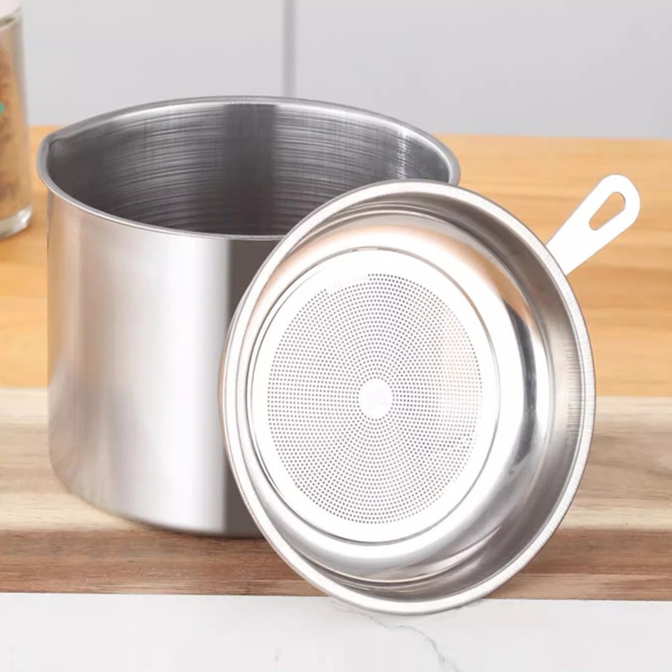Stainless Steel Strainer Grease Can for Kitchen Separator Cooking Oil ...