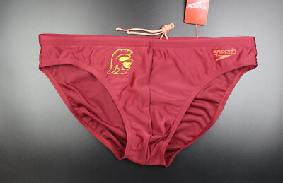 H.E.Arts Trojan custom print men Burgundy red Speedo solar swim brief ...