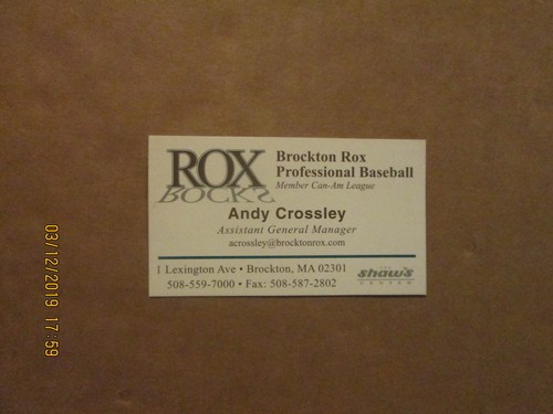Can-Am League Brockton Rox Andy Crossley Team Logo Baseball Business ...
