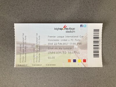 Manchester United U23 v Porto II 2016-17 Match Ticket | eBay