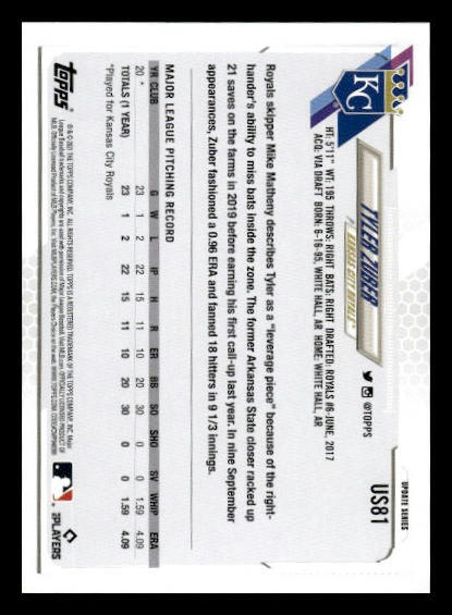 2021 Topps Update #US81 Tyler Zuber | eBay